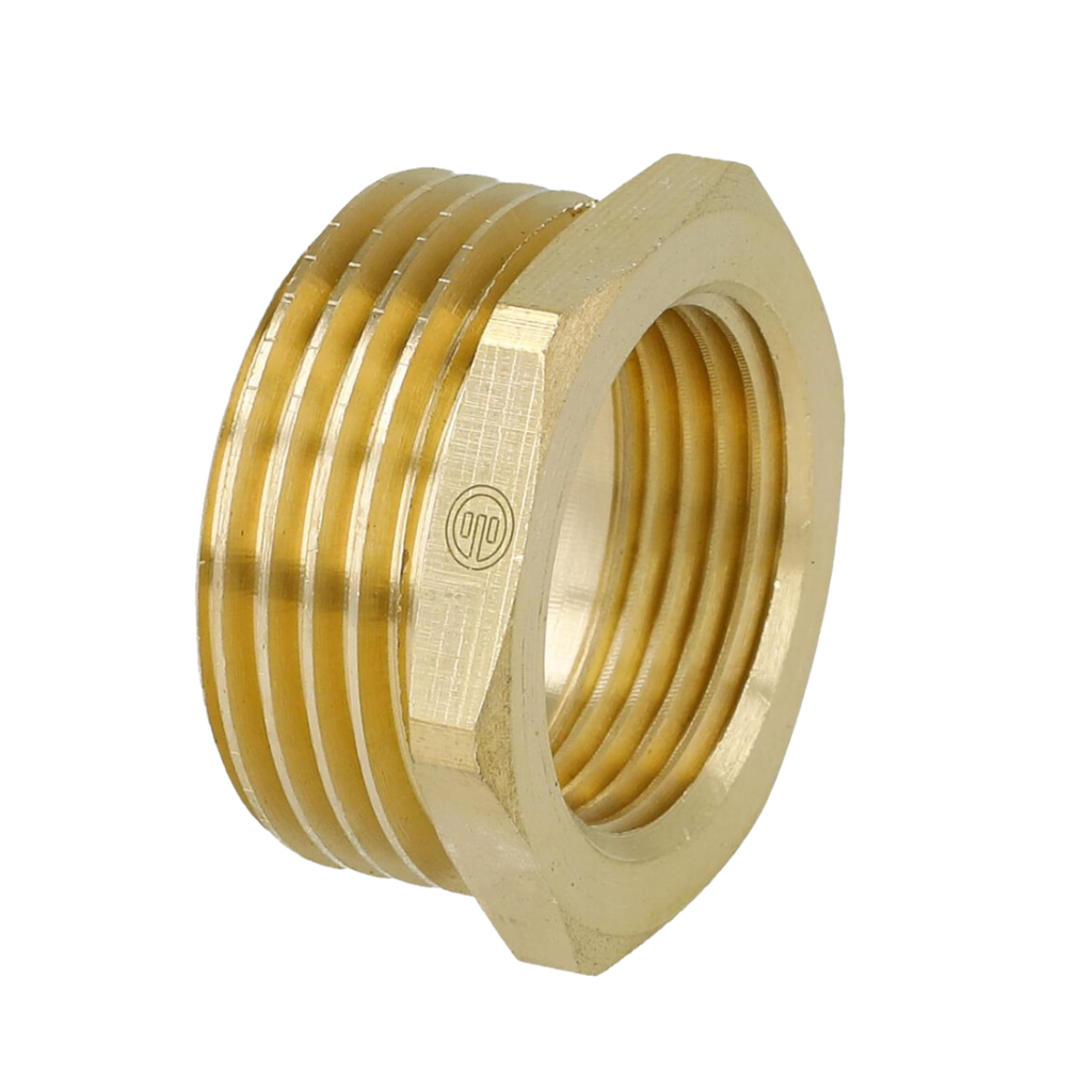 Messing draadfitting verloopring 1" x 3/4" | AQMOS Waterbehandeling